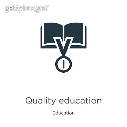 Quality education icon vector. Trendy flat quality education icon from ...