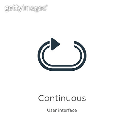 Continuous icon vector. Trendy flat continuous icon from user interface ...