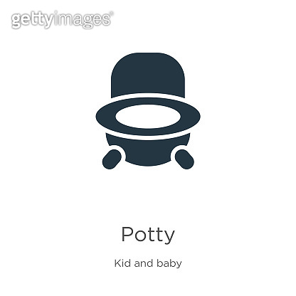 Potty icon vector. Trendy flat potty icon from kids and baby collection ...