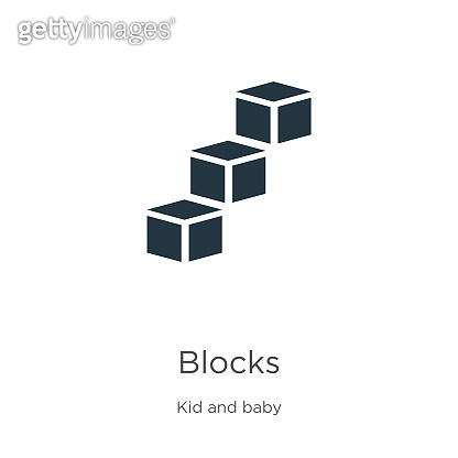Blocks icon vector. Trendy flat blocks icon from kids and baby ...