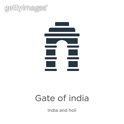 Gate of india icon vector. Trendy flat gate of india icon from india ...