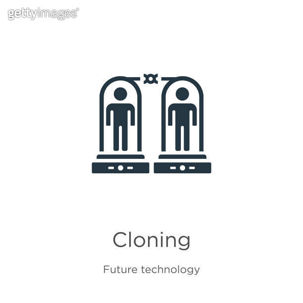 Cloning icon vector. Trendy flat cloning icon from future technology ...
