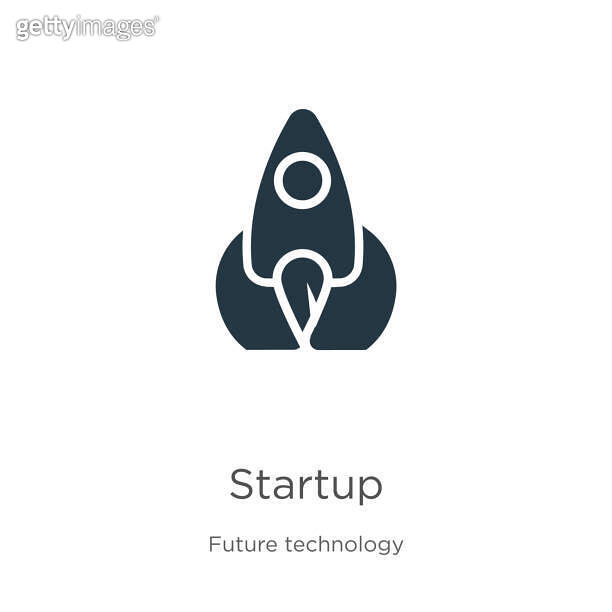 Startup icon vector. Trendy flat startup icon from future technology ...