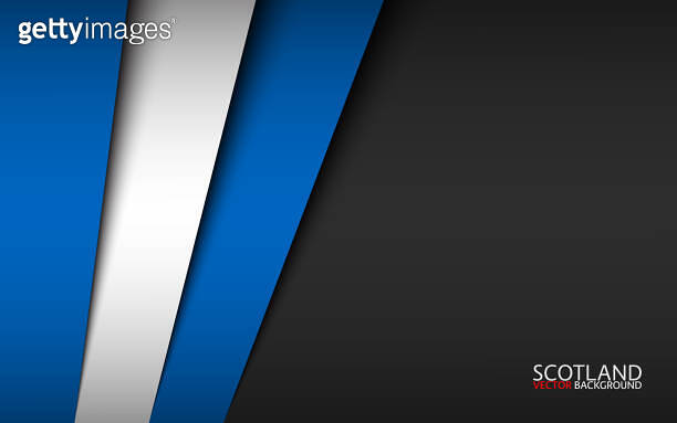 Modern vector background with Scottish colors and grey free space for ...