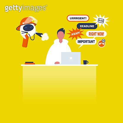 Troubleshooting, conceptual illustration. Cute robot helping to ...