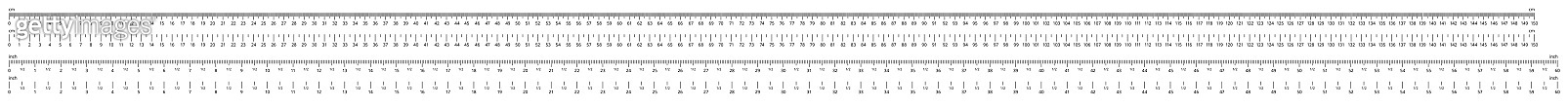 Measurement ruler. Measuring tools scales, 150 centimeters scale and 60 ...