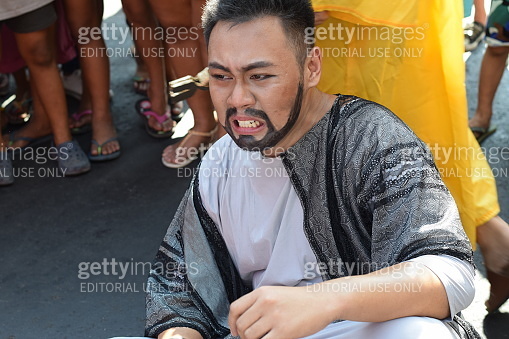 Real tears drop from the eyes of Judas Iscariot feeling pity to Jesus ...