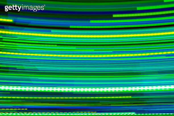 Colorful of neon lighting bulb glowing in the night for abstract ...