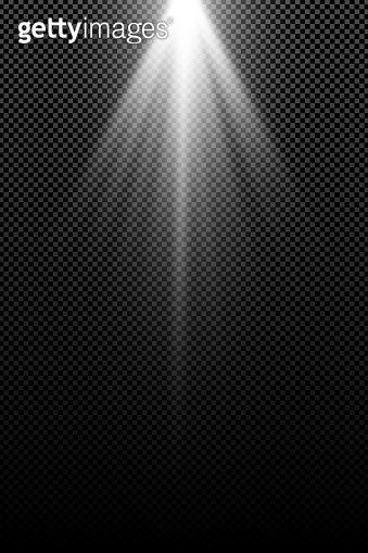 Stylish white light effect isolated on a transparent background. White ...