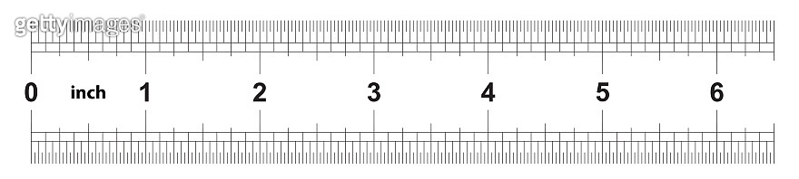 Ruler 6 inches imperial. The division price is 1/32 inch. Ruler double ...