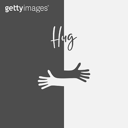 Simple line creating hug drawing. Vector illustration 이미지 (1181206414 ...