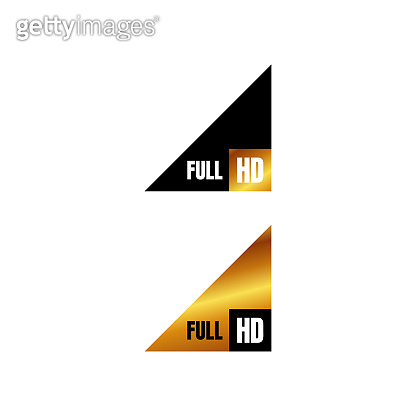 full HD logo symbol 1080p sign mark Full High definition resolution ...