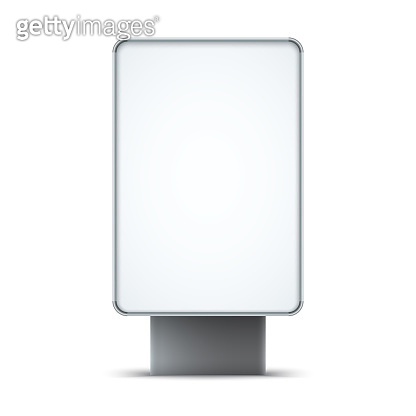 Blank outdoor lightbox isolated on white background. City Lightbox with ...