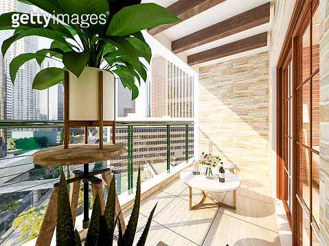 Balcony design of modern urban residential buildings, with high-rise ...