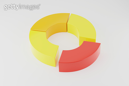 3d rendering Circle ring chart for info graphics. diagram with 4 ...