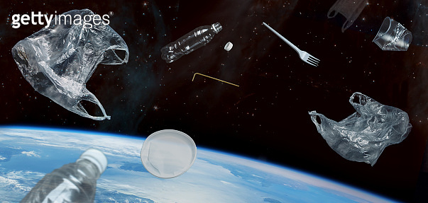 Space debris, pollution of the atmosphere of the planet Earth and space ...