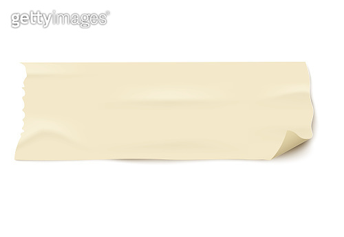 Piece of used old masking tape piece with curled corner (1180797085 ...