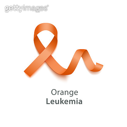 Orange ribbon symbolize Leukemia Cancer Awareness Month health care ...