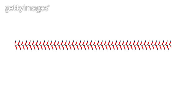Baseball and softball lace stitch isolated on white background ...