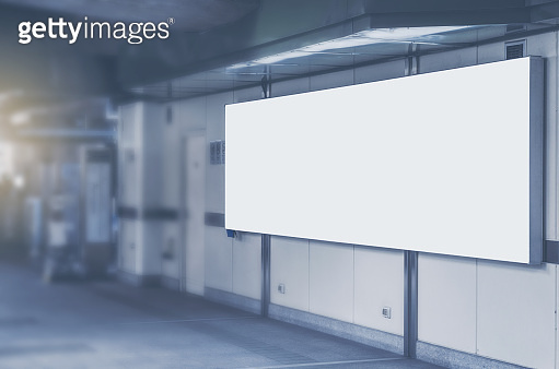 blank billboard white screen led perspective indoor for advertising ...