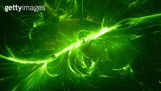 Green glowing interstellar energy in space 이미지 (1094477560) - 게티이미지뱅크