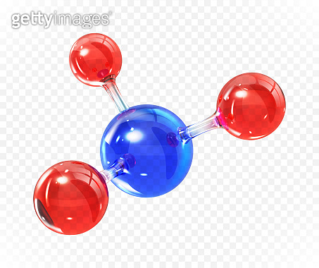 Vector illustration of transparent molecule model. Science or medical ...