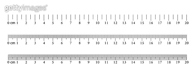 Inch rulers. Measuring tool. Ruler Graduation grid. Size indicator ...