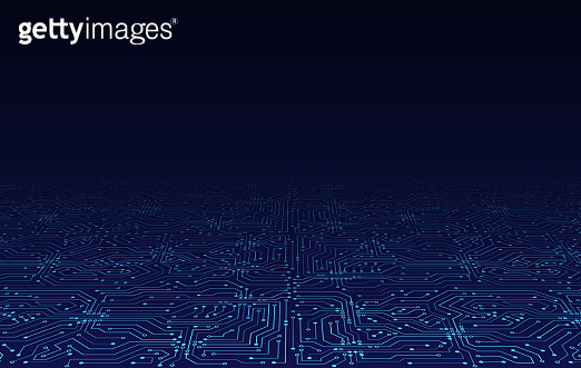 Abstract 3D circuit board. Futuristic vector illustration. 이미지 ...
