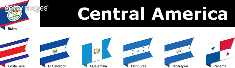 flags of central America 이미지 (1129149374) - 게티이미지뱅크