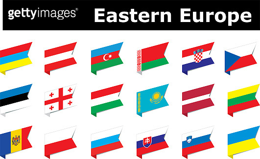 flags of eastern Europe 이미지 (1126933475) - 게티이미지뱅크
