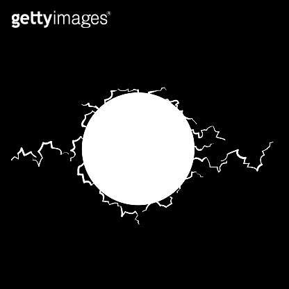 Powerful electrical round discharge hitting from side to side doodle ...