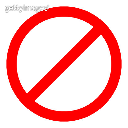 Red prohibition sign. Not allow icon. Vector Illustration. (1092556808 ...
