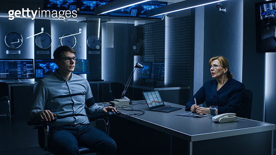 Female Special Agent Conducts Lie Detector Test on a Young Suspect ...