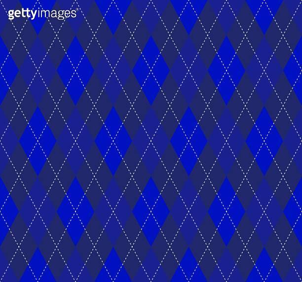Argyle check pattern in navy, indigo, blue and white. (1184851353) - 게티 ...