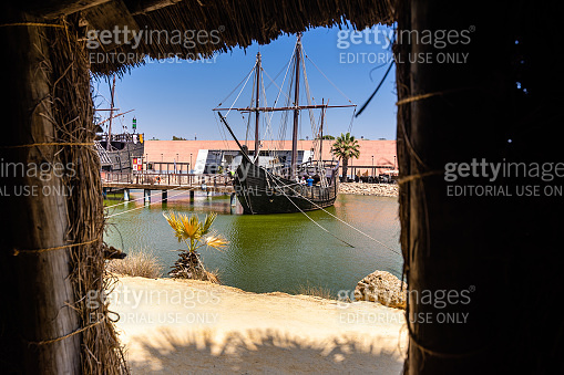 Carabel Pier is the home to replicas of Christopher Columbus's boats in ...