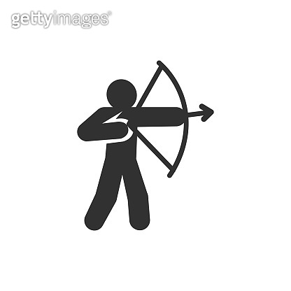 man shoots with an arrow 이미지 (1188943804) - 게티이미지뱅크
