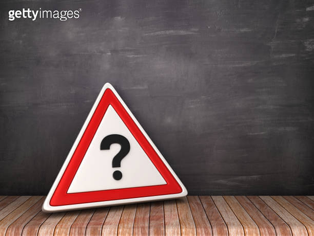QUESTION MARK Road Sign on Chalkboard Background - 3D Rendering 이미지 ...