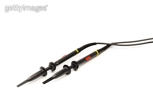 oscilloscope probe isolated on white, close up (1131624322) - 게티이미지뱅크