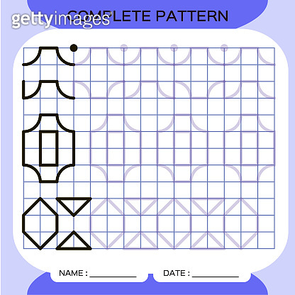 Complete pattern. Tracing Lines Activity For Early Years. Preschool ...