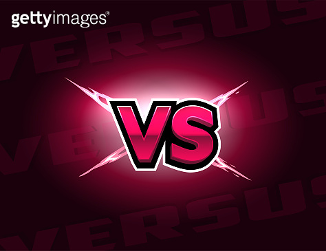 VS letters on lightning background. Versus logo. Vector illustration ...