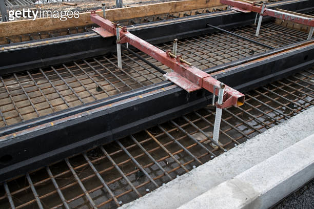 Repair of the railway tram line. Installation of new modern silent ...