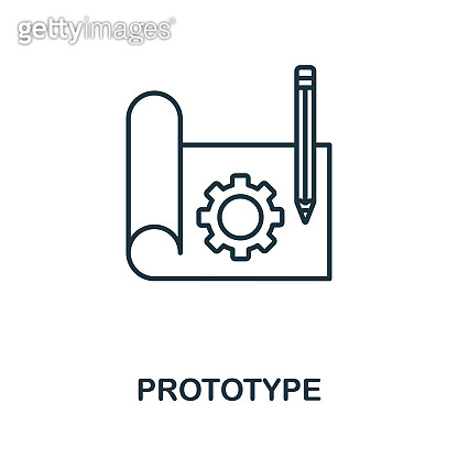 Prototype outline icon. Thin style design from startup icons collection ...
