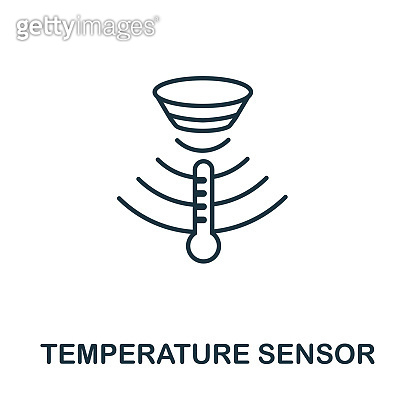 Temperature Sensor outline icon. Thin line style from sensors icons collection. Pixel perfect ...