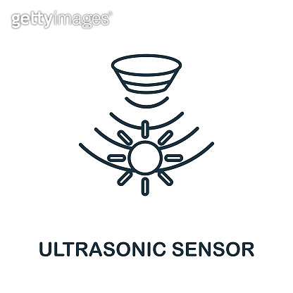 Ultrasonic Sensor outline icon. Thin line style from sensors icons ...