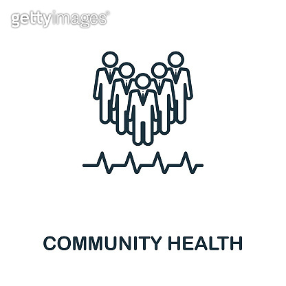 Community Health outline icon. Thin line style from icons collection ...