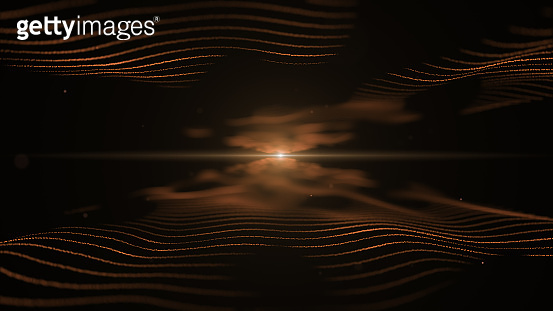 Abstract hourglass background. Imitation of orange waves on black ...