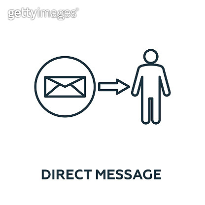 Direct Message vector icon symbol. Creative sign from advertising icons ...