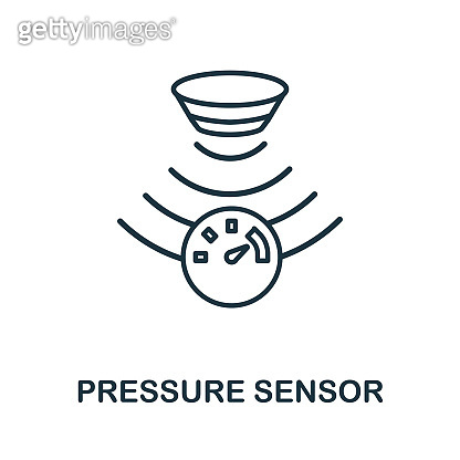 Pressure Sensor outline icon. Thin line style from sensors icons ...