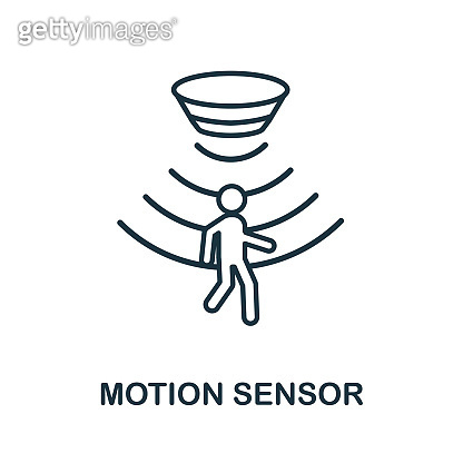 Motion Sensor outline icon. Thin line style from sensors icons collection. Pixel perfect simple ...