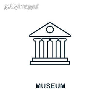 Museum outline icon. Thin style design from city elements icons ...